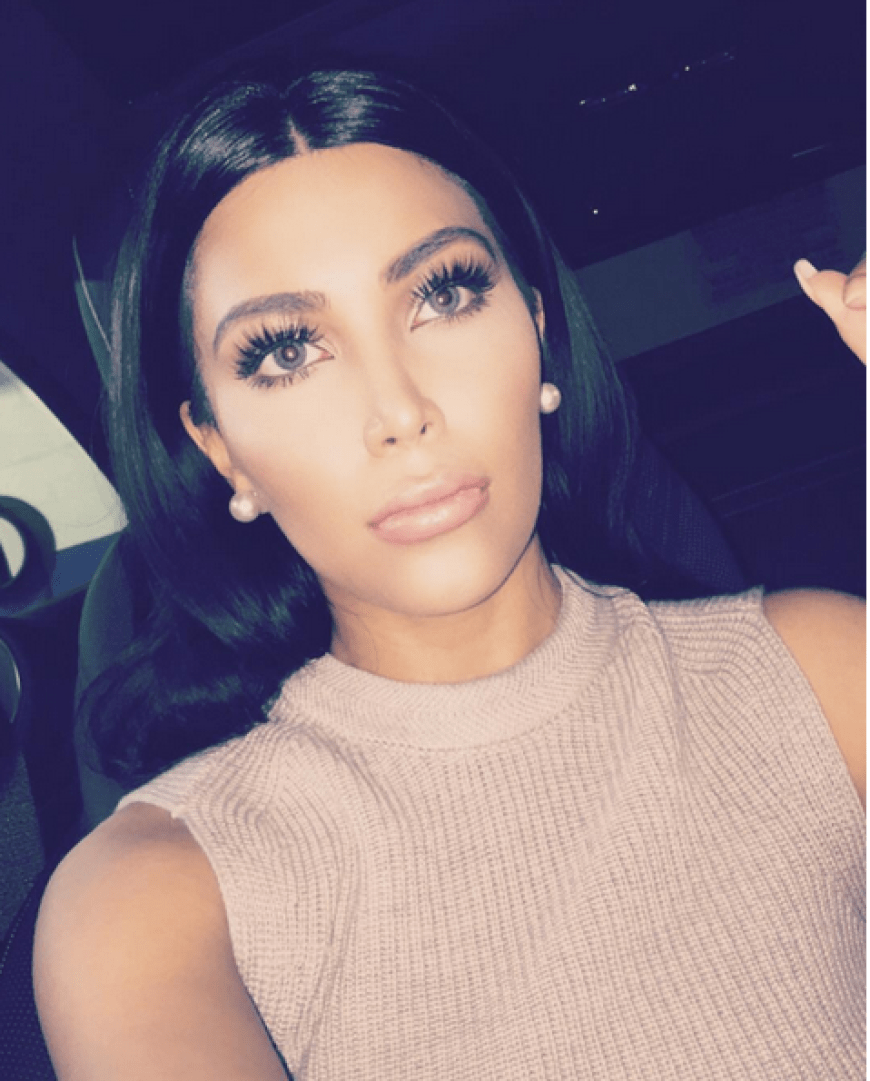Kim Kardashian Braune Haare